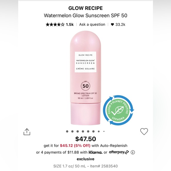 Glow Recipe | Skincare | Brand New Glow Recipe Sunscreen 5spf | Poshmark